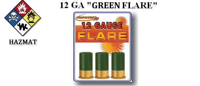 Firequest International, Inc. :: 12 Ga. Green Flare 25 Pack